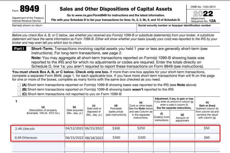 How to Fill Out Form 8949 for Cryptocurrency (Updated 2025)